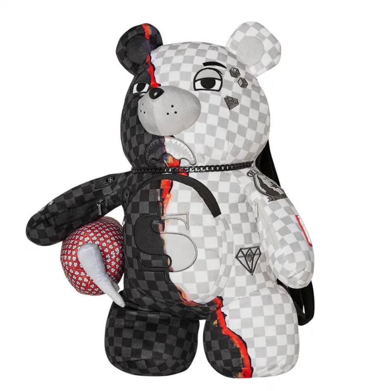 Mochila Oso Sprayground Ring of Fire, oso viajero en dos colores