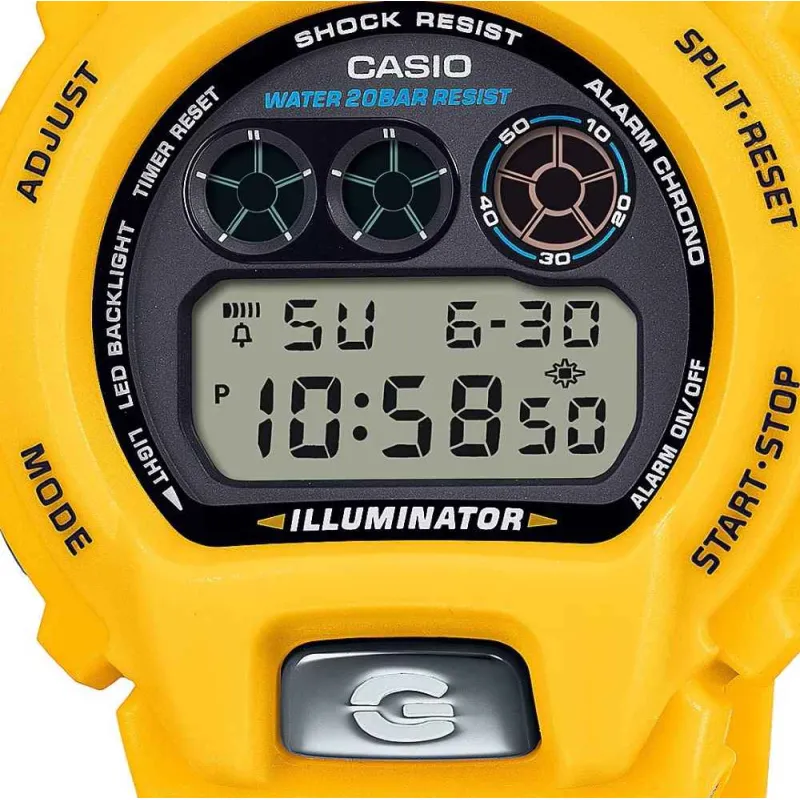 Casio G-Shock DW 6900TR 30Th Aniversario amarillo, conmemorativo