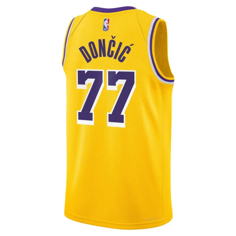 Camiseta Luka Doncic Lakers Nike amarilla junior swingman oficial