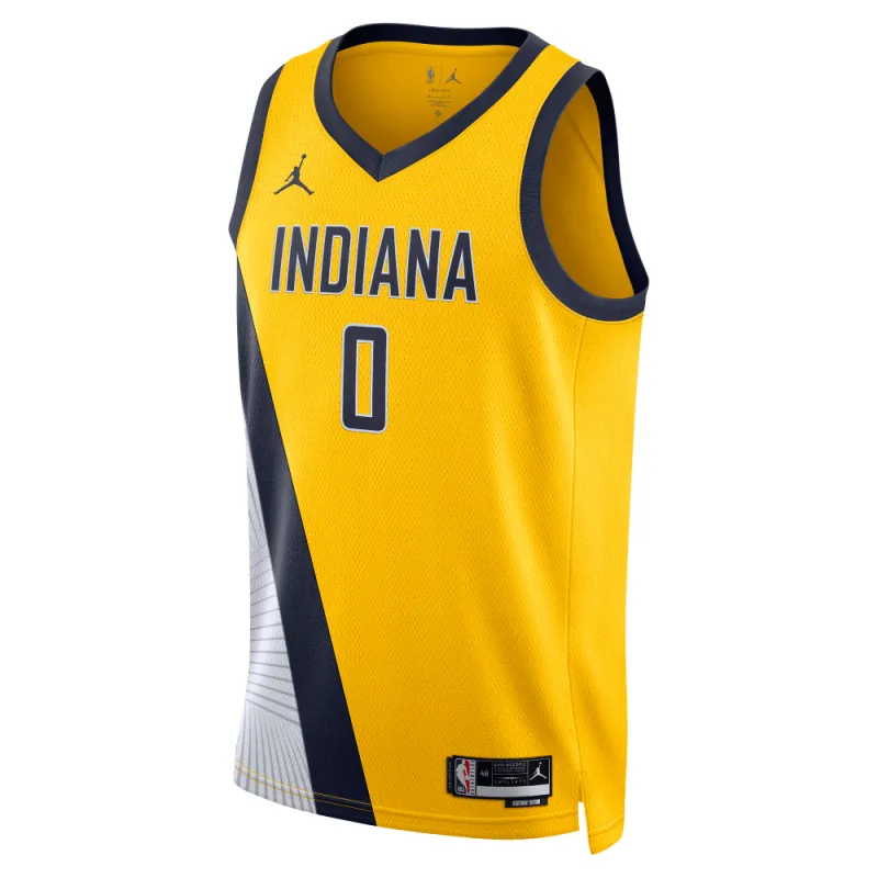 Camiseta Tyrese Haliburton Indiana Pacers Statement Edition amarilla