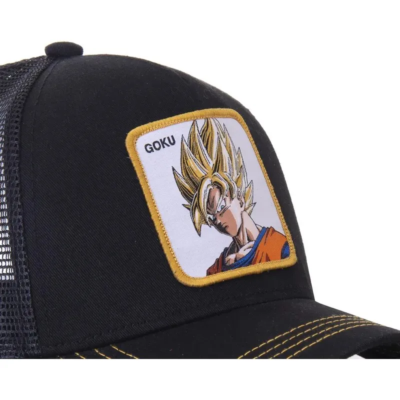 Gorra Capslab Son Goku Super Saiyan con rejilla